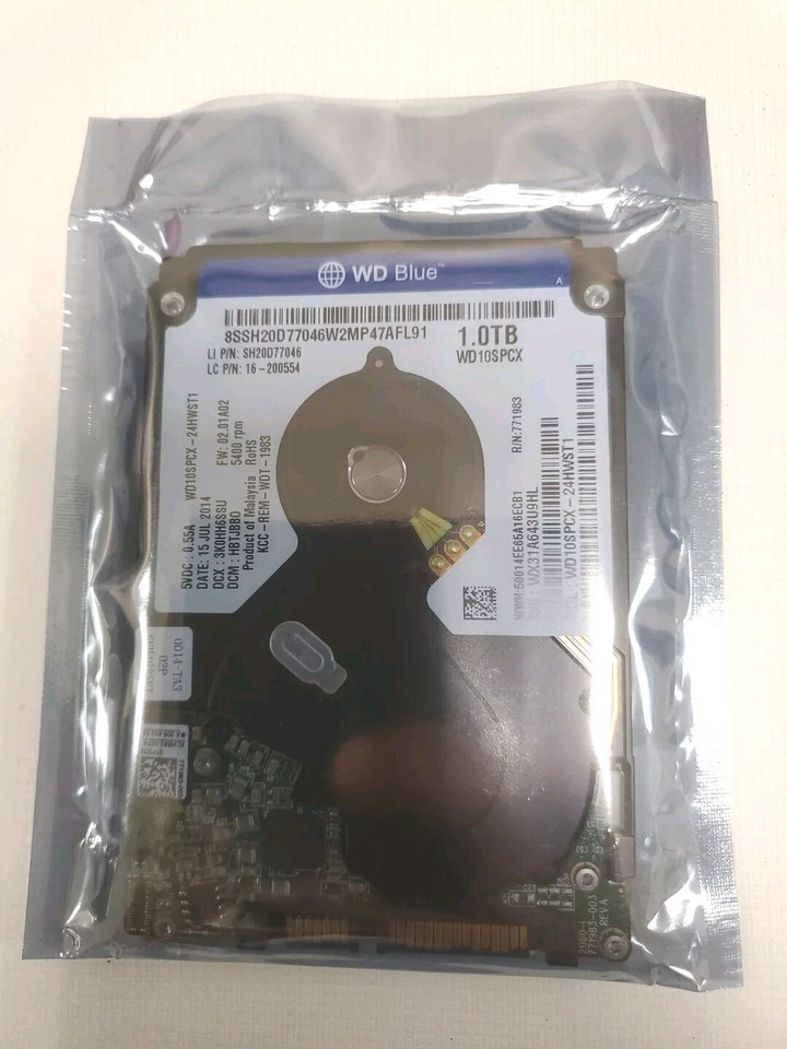 Western Digital WD Mobile Blue WD10SPCX 1TB 2.5" SATA III Laptop HDD ...