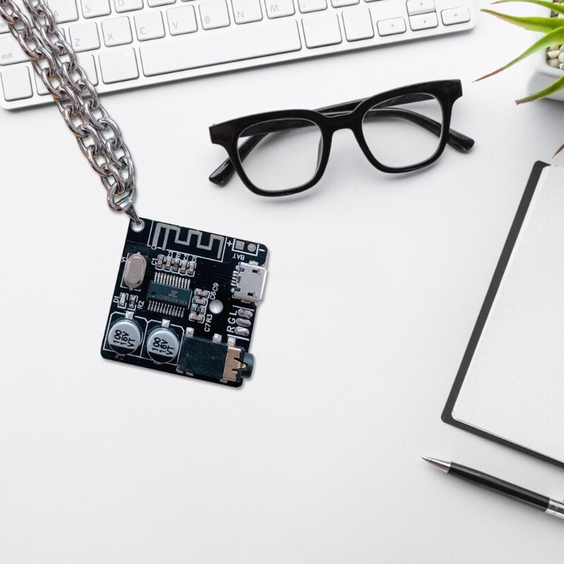 Electronic Chip Pendant Necklace Sweater Chain Unique Charm Jewelry | eBay