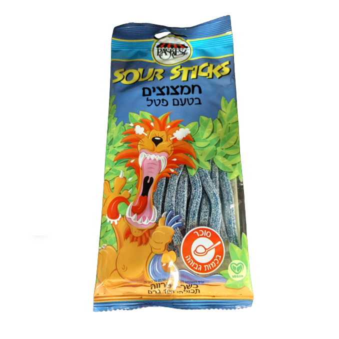 6x Paskesz Sour Sticks, Raspberry Flavor, 100 Grams, From Israel ...