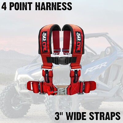 4 Point Harness 3" Wide Fit Polaris RZR RS1 900 Trail Turbo S PRO XP R ...