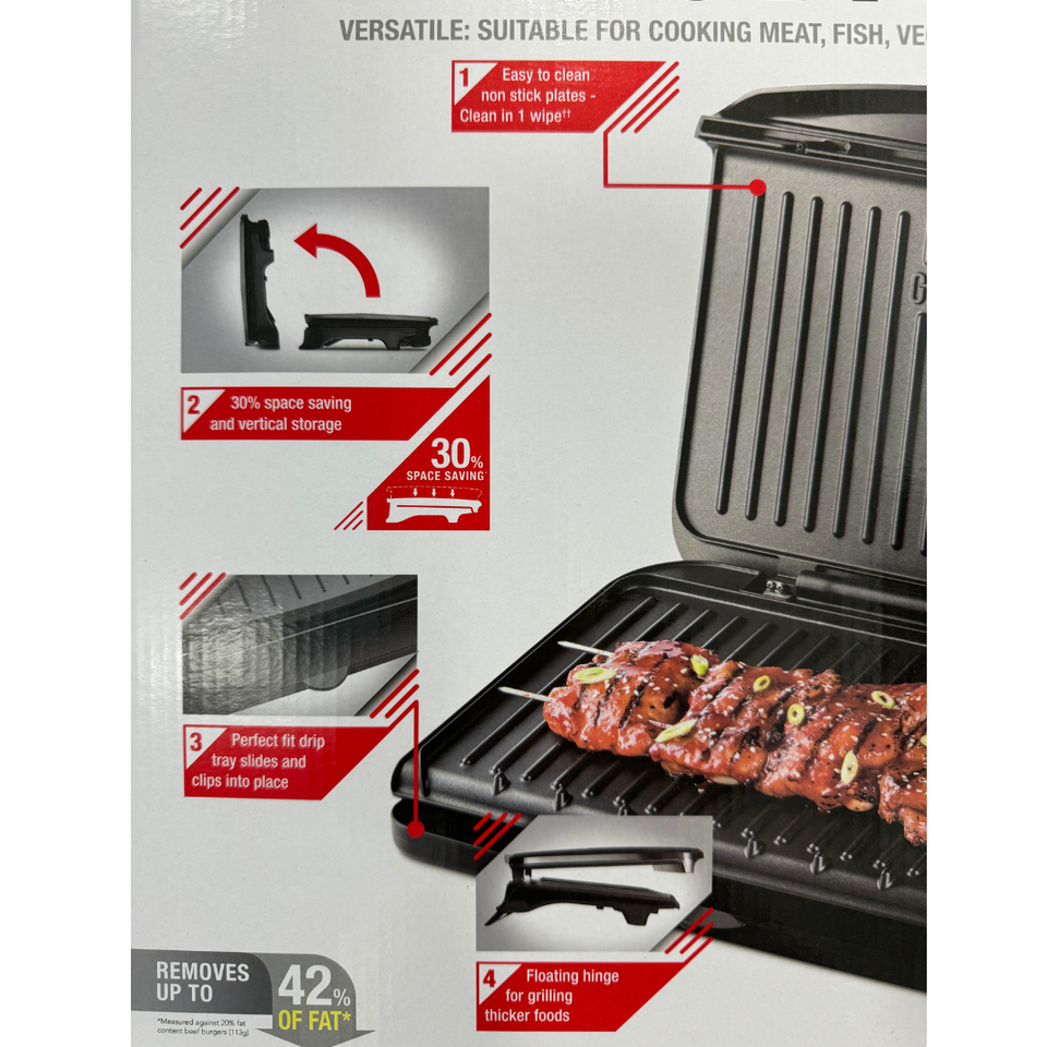 George Foreman Large Grill Versatile Griddle Hot Plate Toastie Machine ...