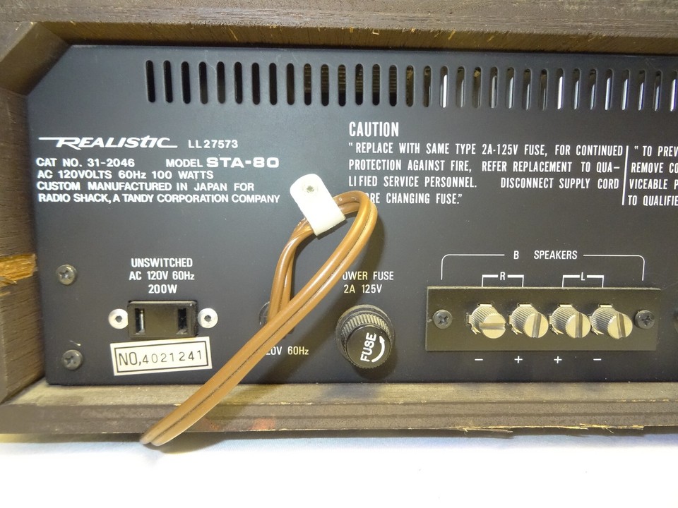 Realistic STA-80 Vintage Stereo Receiver | eBay