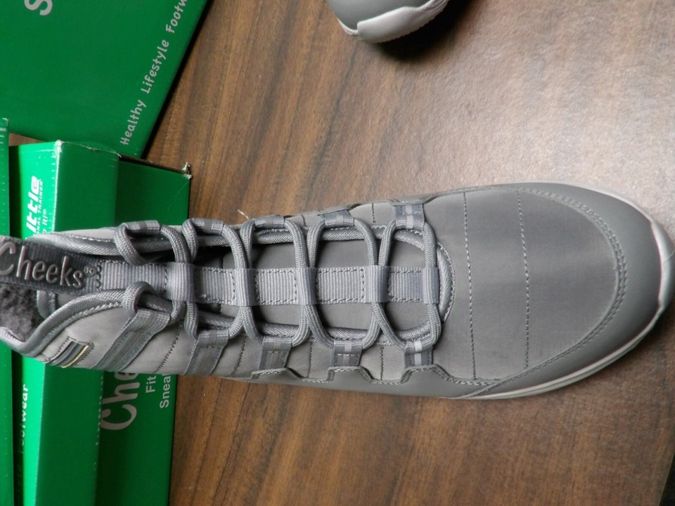 Cheeks Tony Little NEW Size 7 Sneaker Boot Gray-Silver Fleece ...