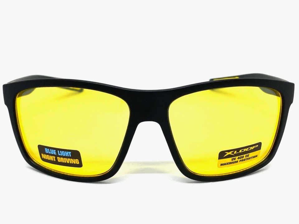 Wrap Around High Definition Blue Light Night Driving HD Yellow Lens SUN ...