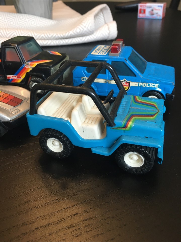Lot Of 4 Vintage Buddy L Toys , Trucks Corvette, Police Car, Jeep WOW ...