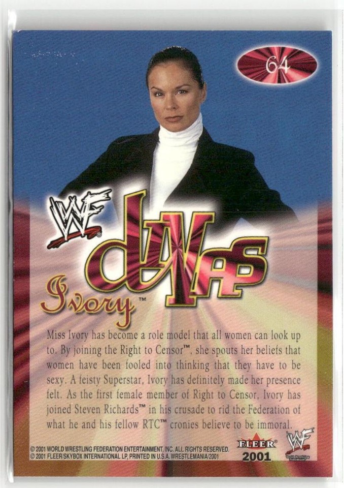 2001 Fleer WWF Wrestlemania #64 Ivory Wrestling Card | eBay