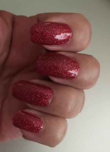 Color Street "crantastic" 100 Real Nail Polish Strips Rio Red Glitter ...