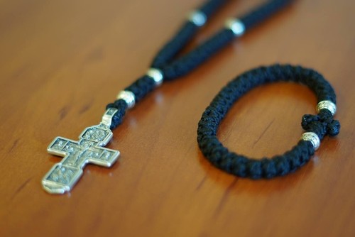 Orthodox prayer rope set: christian bracelet 33knots +rosary 50knots ...