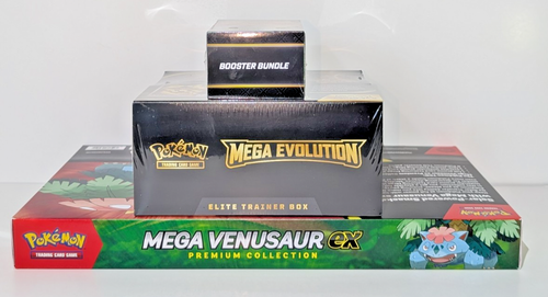 Lot of 3 Pokemon TCG - Mega Evo Ex Collection Boxe + 1 Booster Bundle ...