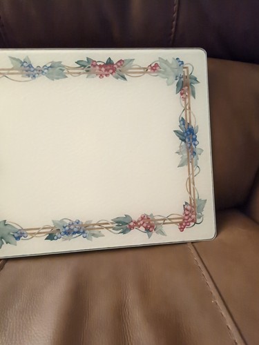 VTG Corning Corelle Grapevine 15"x12" Tempered Glass Counter Saver ...