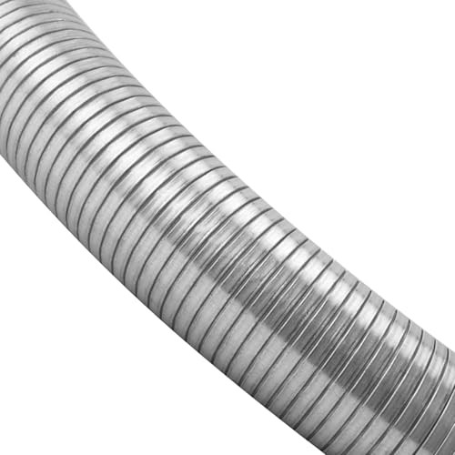 2.125" x 16.5" Length Universal Stainless Steel Exhaust Flex Pipe, 2. ...