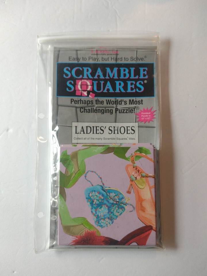 B. Dazzle Scramble Squares ~Ladies Shoes~ 9 Piece Puzzle Brain Teaser ...