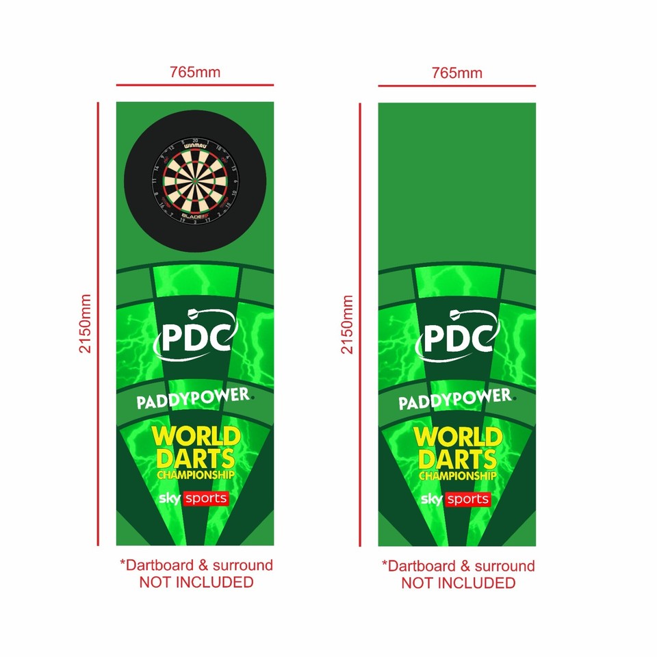World Darts Championship Paddy Power Dart Board Surround Wall Graphic ...