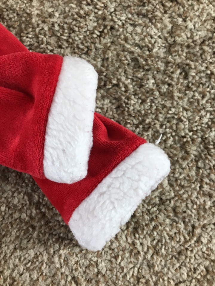 OKIE DOKIE Red Baby SANTA SUIT One Piece Romper Play suit Holiday ...