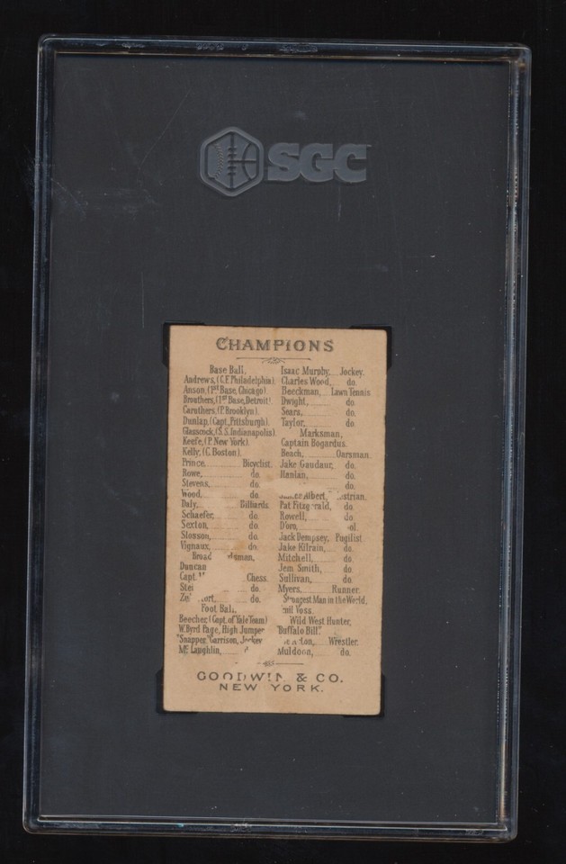 SGC 1 1888 N162 Goodwin Champions Cap Anson | eBay