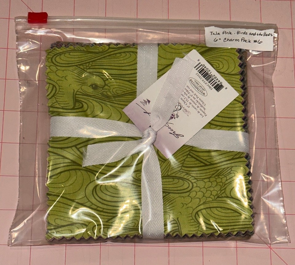 Tula Pink Birds and the Bees Charm Pack 6 Inch Squares NEW OOP HTF Rare ...