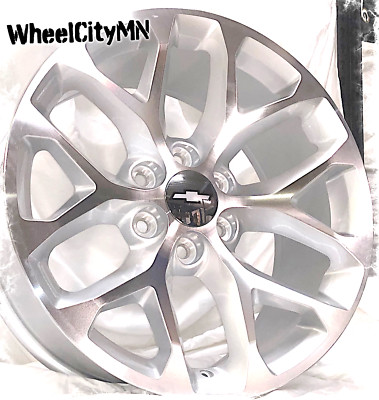 24" silver Snowflake OE SFO replica 5668 wheels fits 2021 Tahoe ...