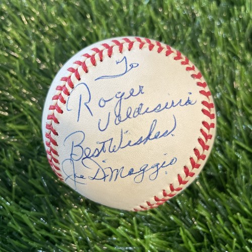 Autographed Baseball Signed By Joe Dimaggio To Notre Dame’s Roger ...