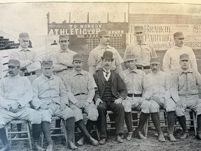 1889 SPALDING WORLD TOUR - "BROOKLYN BRIDEGROOMS " " ORIGINAL LITHO ...