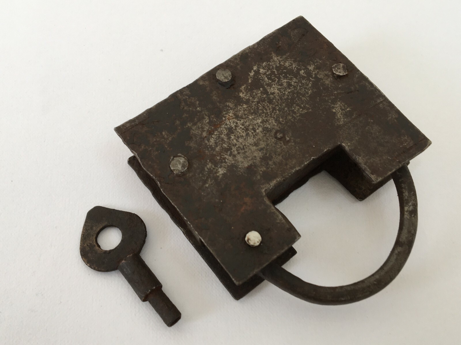 Authentic Antique Lock Key Padlock India Iron Collectible Decorative ...