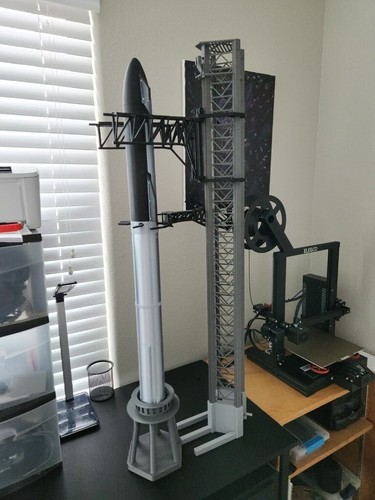 3d printed Spacex Starship Launch Tower & Launch Pad Mechazilla tower 1 ...