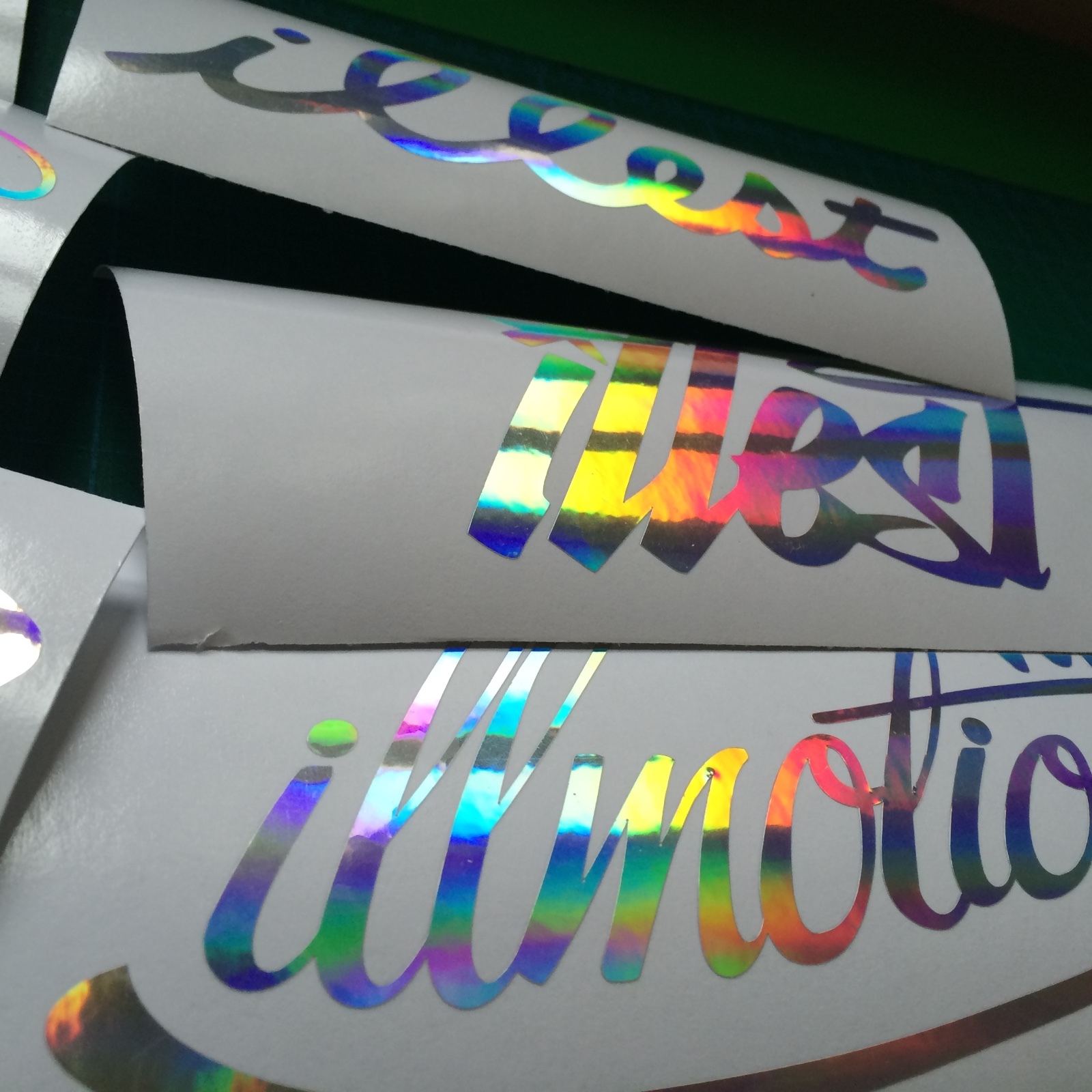 OCD Clean Reflective Sticker Decal For Car Van Window Oil Spill Chrome ...