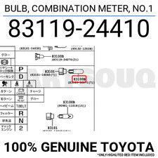 8311932010 Genuine Toyota Bulb Meter 83119-32010 for sale online | eBay