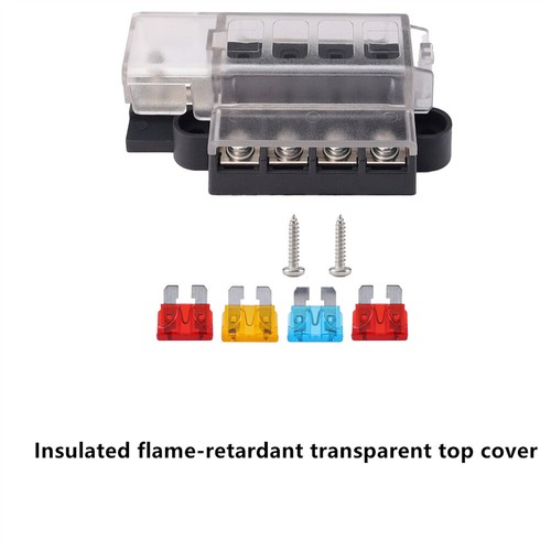 4 Way 32V Car Truck Circuit Fuse Box Circuit Breaker Blade Fuses Kit 1 ...