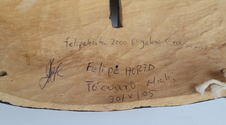 Michoacan Felipe Horta MASK Tocuaro Mexico Signed | eBay