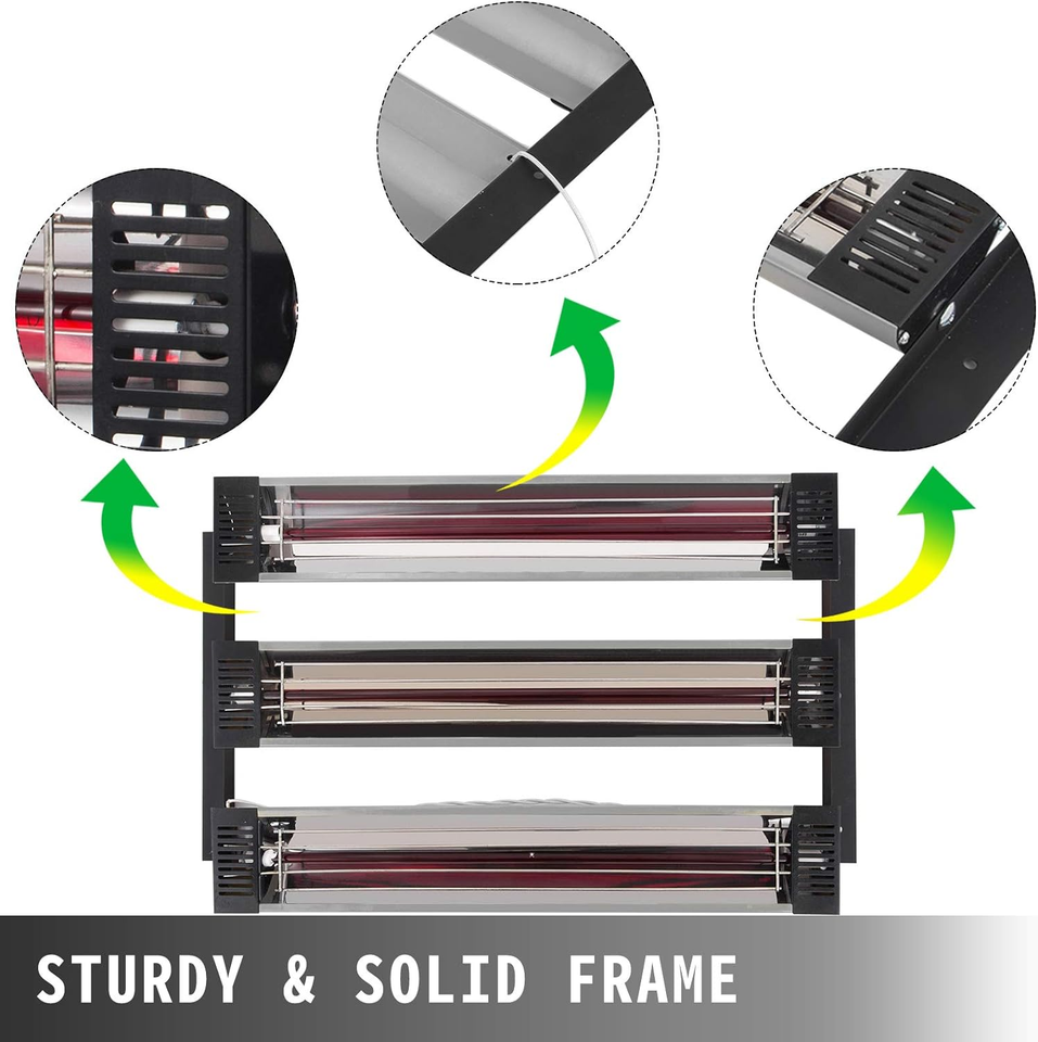 Infrared Paint Curing Lamp 3000W Spray Baking Booth 3 X 3000W Infrared ...