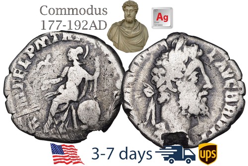 Ancient Roman Empire Coin Silver Denarius COMMODUS 177 - 192 AD ...