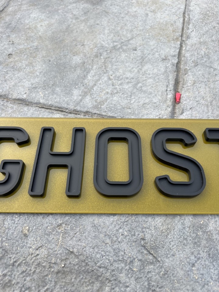 4d 3mm Raised Number Plates GHOST ACRYLIC Road LegaL Plate Car Reg ...