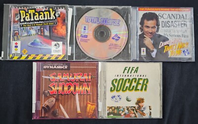3DO Lot of 5 Games - Samurai Shodown, Fifa, Total Eclipse, Pataank | eBay