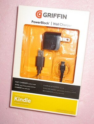 Griffin KINDLE Powerblock Wall 5W Fast-Charger w/ Micro USB Cable NEW ...