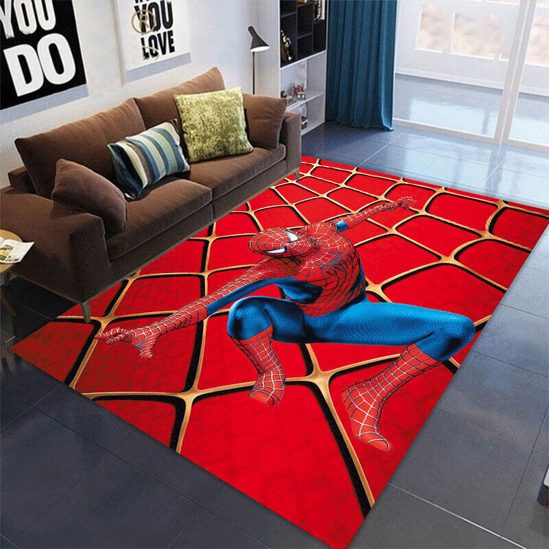 Marvel Avengers Spiderman Home Rug Bedroom Floor Living Room Mat ...