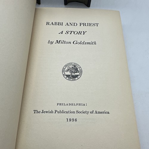 Rabbi And Priest A Story-Milton Goldsmith Jewish Publication Society ...