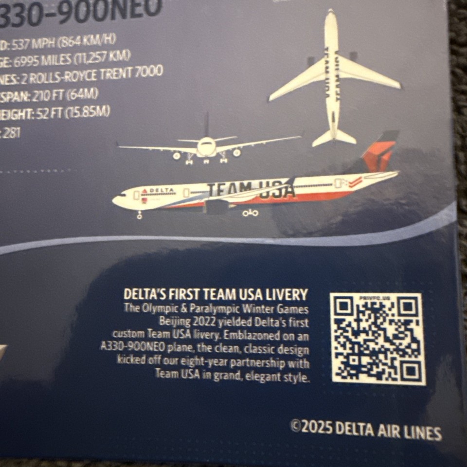 Delta Airline-Pilot Trading Cards #74 and #63. Team USA Beijing and ...