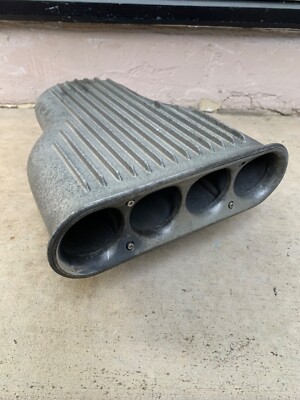 VINTAGE CAL CUSTOM FINNED ALUMINUM AIR CLEANER SCOOP 4 BBL HOT ROD ...