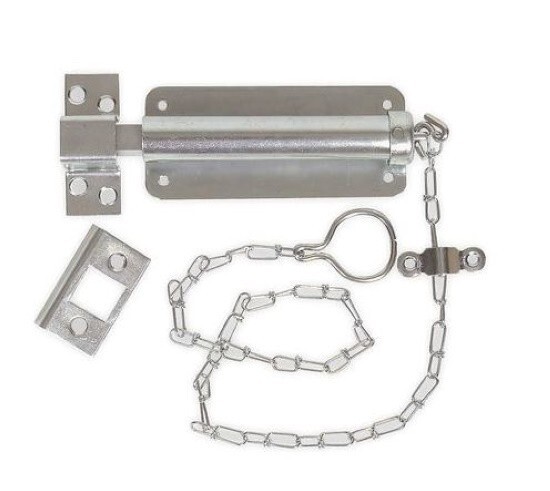 Pull Chain Bolt Latch 6" Zinc Finish Spring Loaded Barn Shed Gate ...