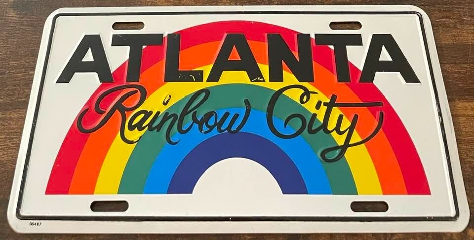 Atlanta Georgia Rainbow City Booster License Plate | eBay