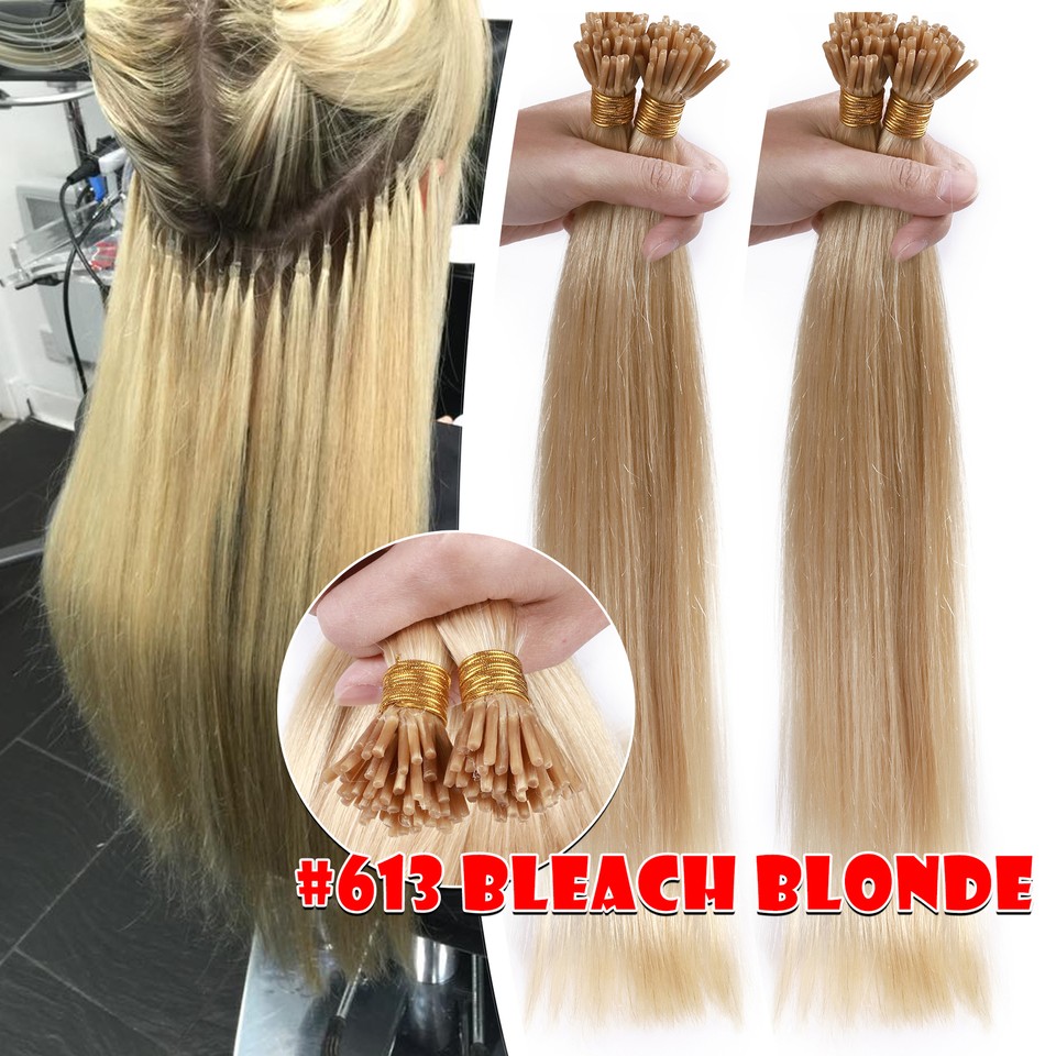 200Strands Stick I-Tip Hair 100% REMY Human Hair Extensions Micro Nano ...