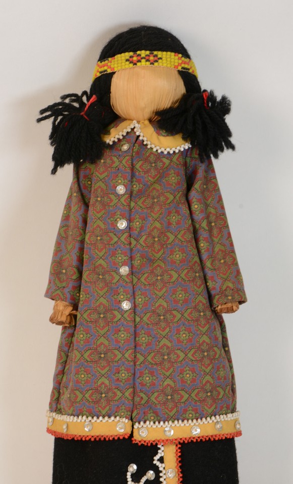 Woodland Cornhusk No Face Doll Early 20th Century 12" Seneca / Iroquois ...