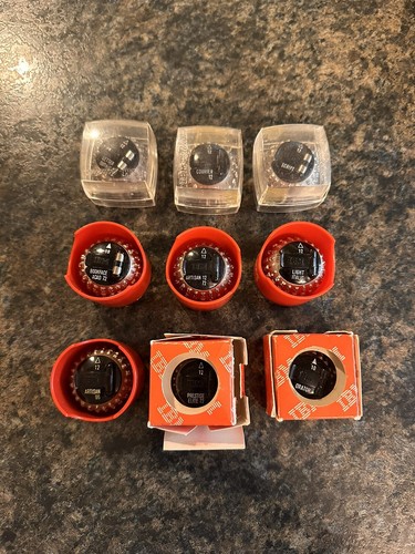 IBM SELECTRIC TYPEWRITER FONT BALLS - Variety in LOT of 9 BALLS W/cases ...