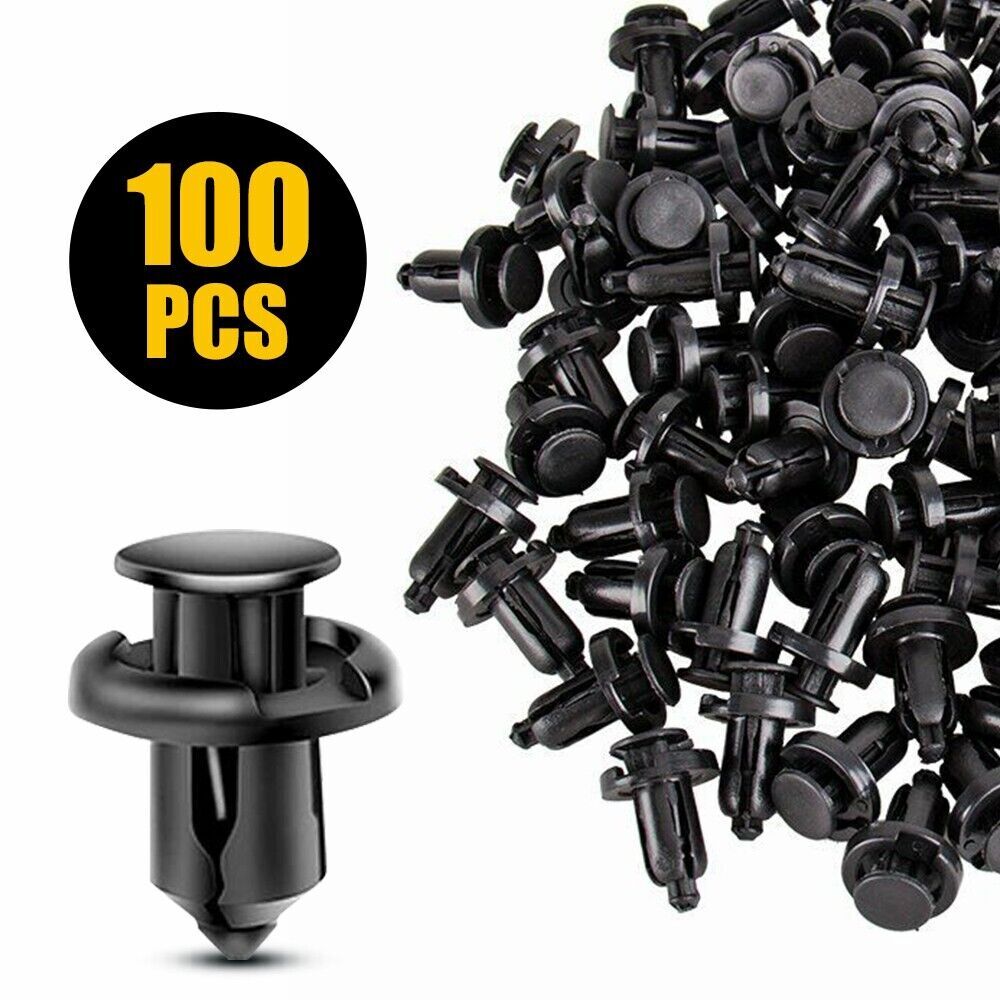 100 Pc Clips Fastener Bumper Hood Fender Splash Guard Retainer for ...