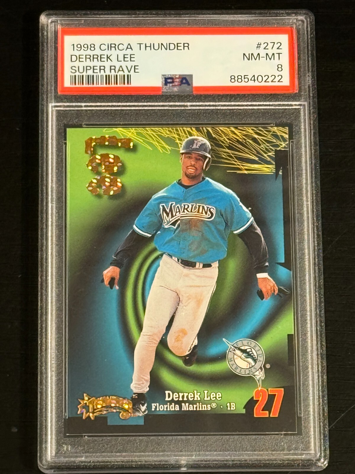 1998 Circa Thunder Super Rave #272 Derek Lee /25 PSA NM-MT 8 (pop:1 ...