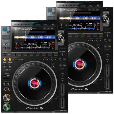 Pair Pioneer CDJ-3000 x2 DJ Multi Player CDJ3000 Digital Turntable 110 ...