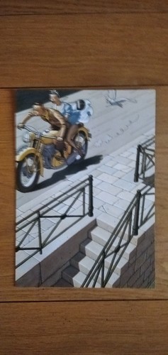 Illustration Claude Mirande ( non signée ) , La Moto , ( Glamour City ...