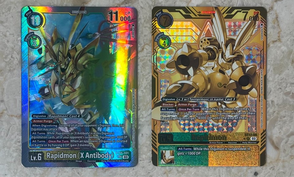 Digimon Rapidmon ST17-06 Gold Alternate Art Alt Art Rapidmon X Antibody BT16-101 | eBay