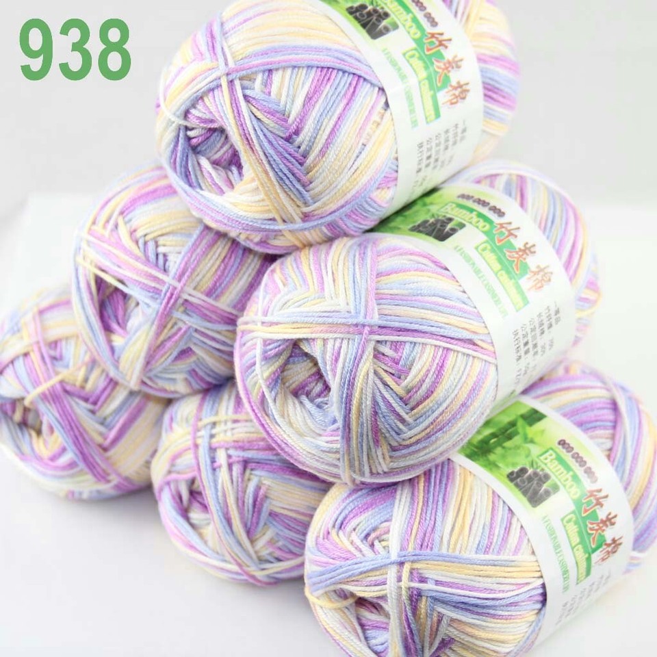 Sale New 6 Ballsx50g Super Soft Bamboo Cotton Baby Hand Knitting ...