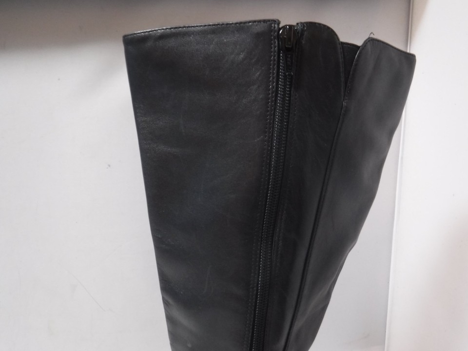 GA3 VTG 90s Y2K Women's NATURALIZER Black Leather Square Toe Block Heel ...